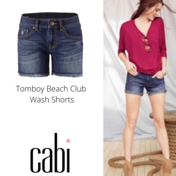 CAbi | Shorts | Cabi 5243 Size 4 Distressed Tomboy Cutoff Jean Shorts 4 ...